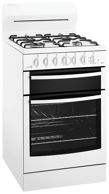 White 54cm freestanding gas cooker - WLG505WB | Westinghouse NZ