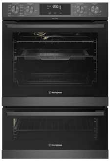 60cm multi-function 10/5 pyrolytic duo oven, dark stainless steel ...