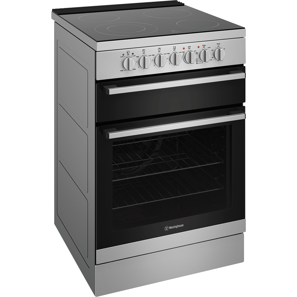 60cm freestanding electric oven and ceramic cooktop, stainless steel ...