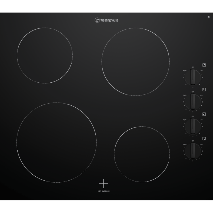 60cm 4 zone ceramic cooktop - WHC642BC | Westinghouse NZ